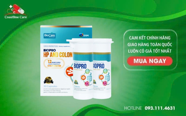 Biopro HP And Colon – Hỗ Trợ Tốt Cho Tiêu Hóa (Lọ 15 Viên)